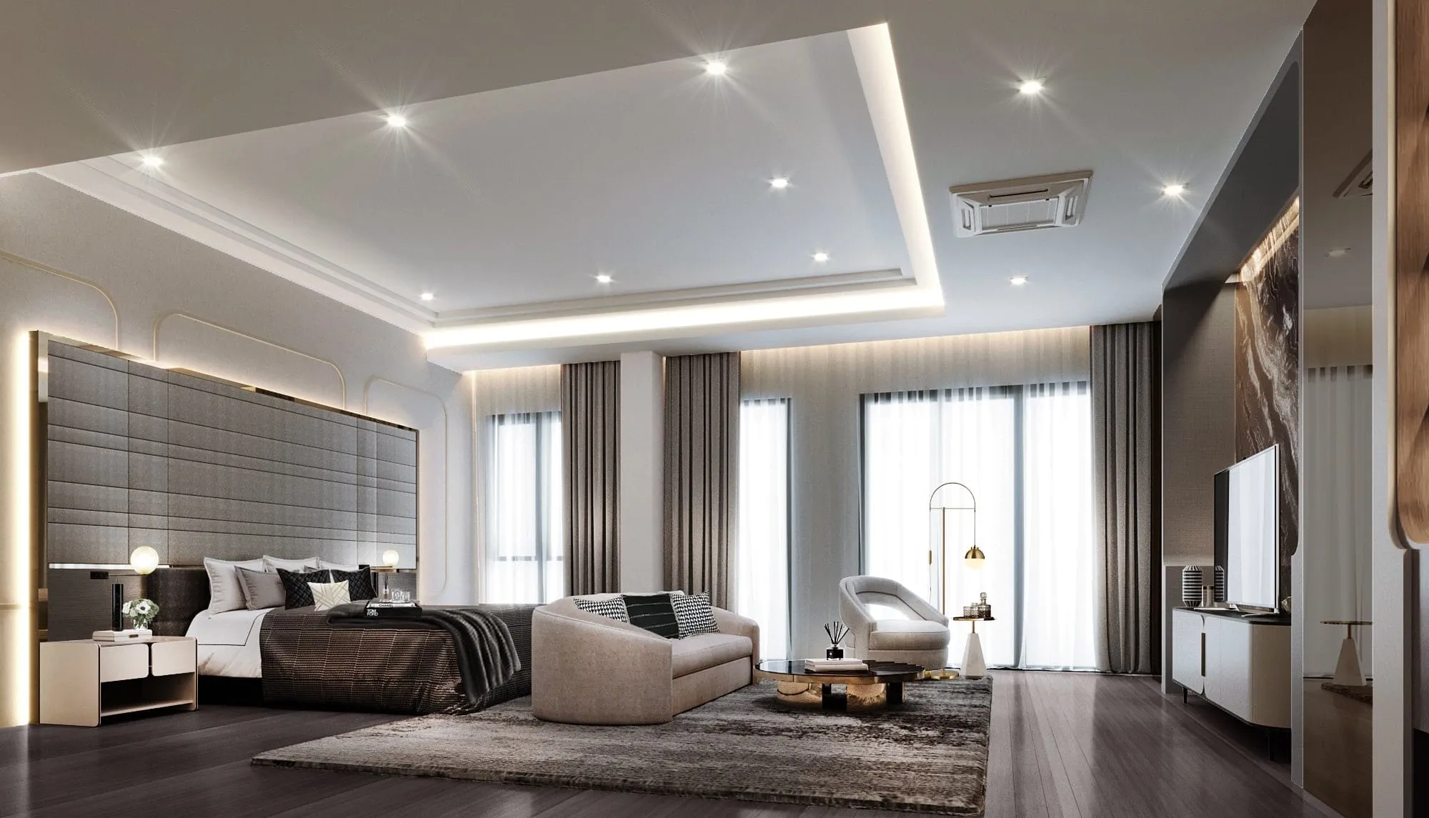 ผลงานออกแบบอินทีเรียดีไซน์สไตล์ Modern Luxury - Muller Design Solution